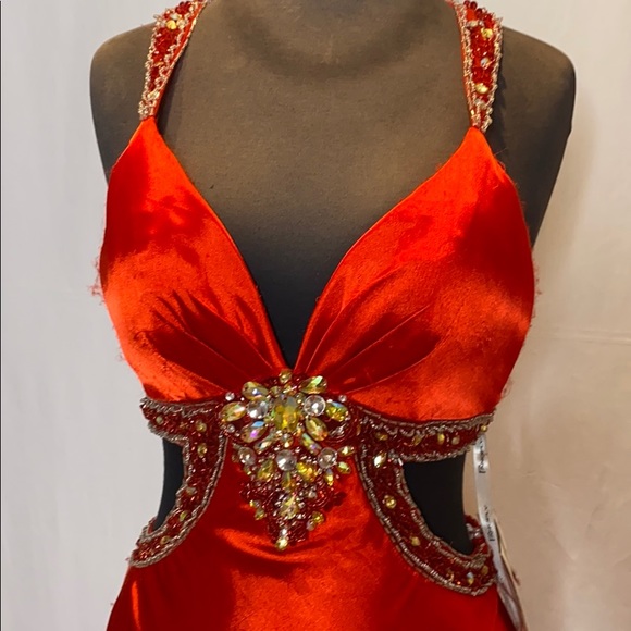 Panoply | Dresses | Red Open Back Prom Gown | Poshmark